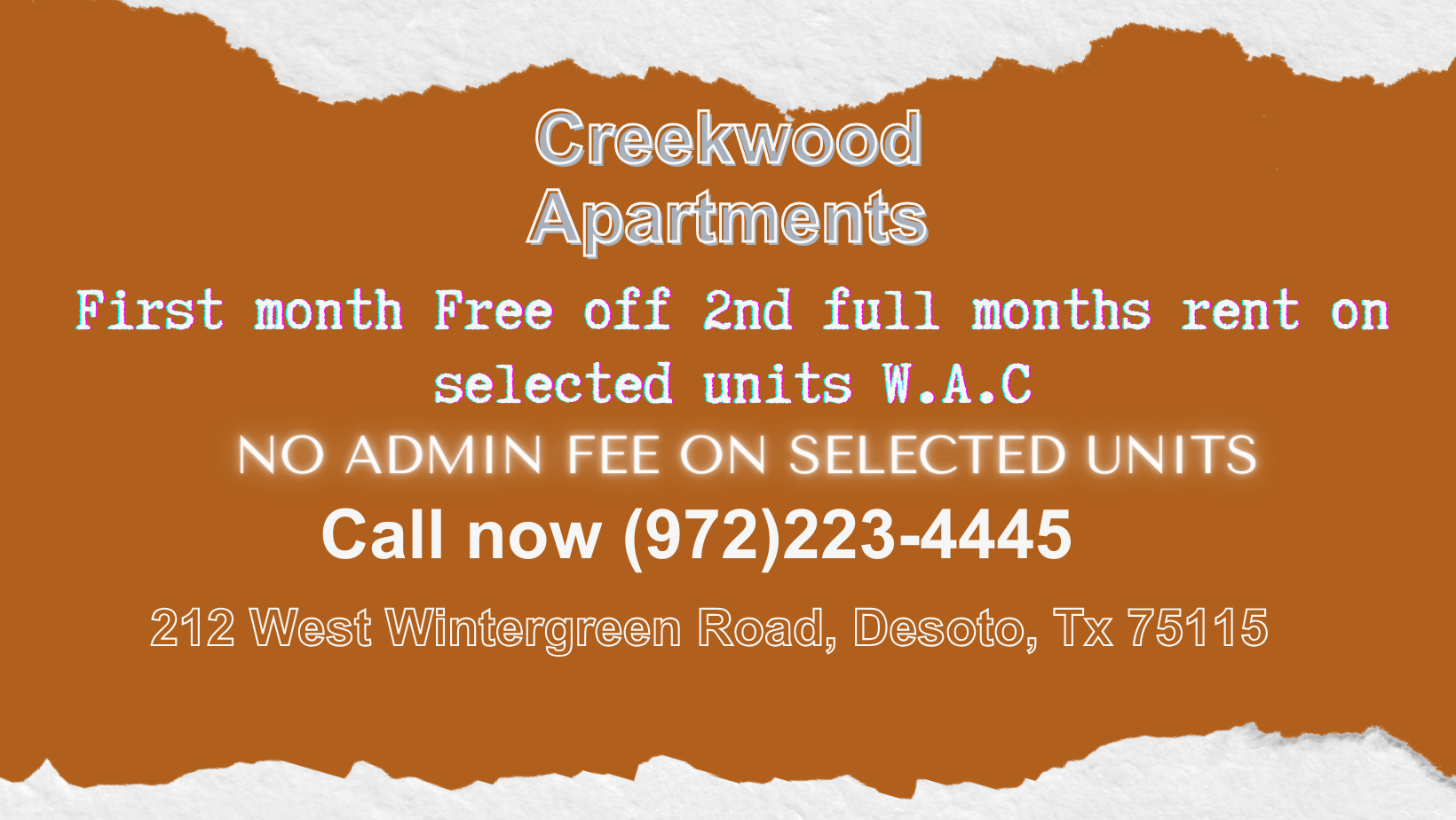 CWA NEW Flyer – Creekwood Desoto